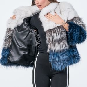 Jackets & Coats | Custom Made Real Fox Fur Coat Red Fox Silver Fox ...